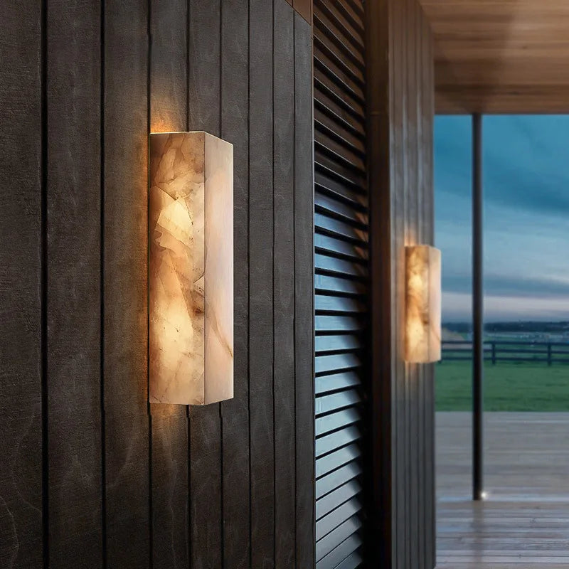 Marblux - Outdoor wall lighting made of marble – Selzar
